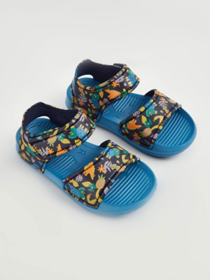 Blue Dinosaur Double Strap Sandals | Kids | George at ASDA