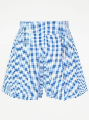 Girls Purple Gingham Tie Waist School Shorts | School | George at ASDA