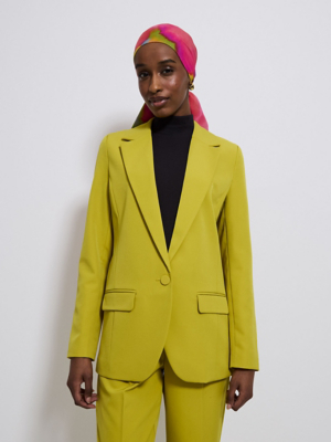 Lime Green Single Button Blazer | Women | George at ASDA