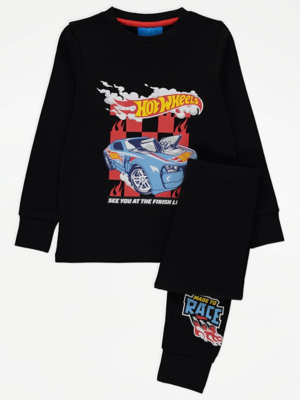 Hot Wheels Black Long Sleeve Pyjamas | Kids | George at ASDA
