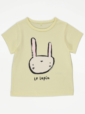 Yellow Le Lapin Bunny T-Shirt | Kids | George at ASDA