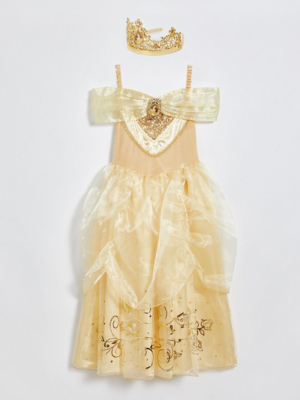 Disney Princess Belle Gold Fancy Dress Costume | Kids | George at ASDA