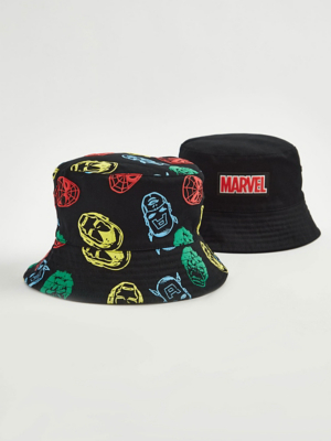 Marvel Black Bucket Hats 2 Pack | Kids | George at ASDA