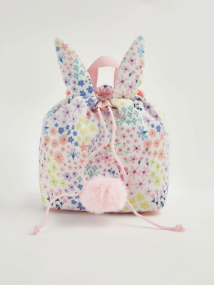 Pink Floral Bunny Drawstring Backpack | Kids | George at ASDA