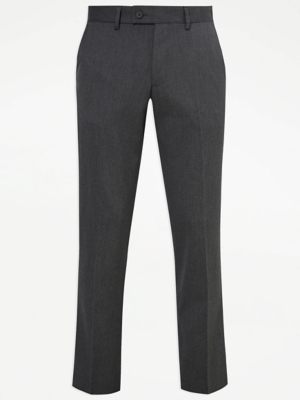 Charcoal Grey Regular Fit Active Waist Trousers | Men | George at ASDA