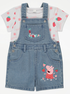 Peppa Pig Sunshine Print T-Shirt and Denim Shorts Outfit | Kids ...