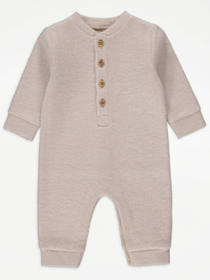 Oatmeal Brushed Snit All In One | Baby | George at ASDA