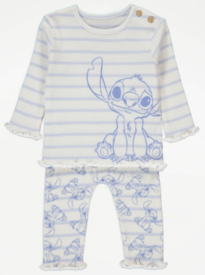 Disney Lilo & Stitch Ribbed Long Sleeve Top and Leggings Outfit | Baby ...