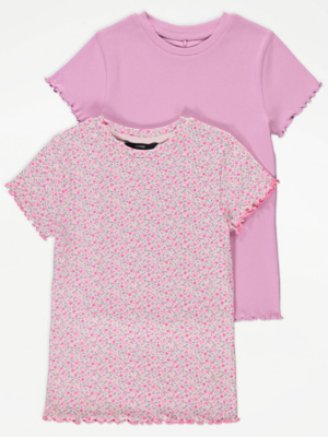 Pink Bright Ditsy Floral T-Shirts 2 Pack | Kids | George at ASDA
