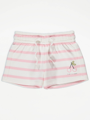Pink Stripe Cherry Print Shorts | Kids | George at ASDA