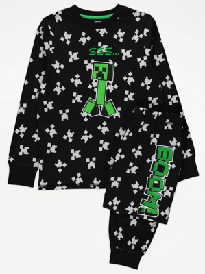 Minecraft Creeper Long Sleeve Pyjamas | Kids | George at ASDA