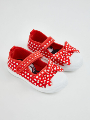 Disney Minnie Mouse Red Spot Bow Mary Jane Pumps | Kids | George at ASDA