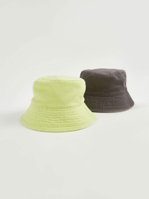 Acid Wash Denim Bucket Hats 2 Pack | Kids | George at ASDA