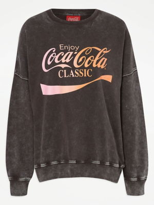 Grey Coca Cola Washed Sweatshirt | Women | George at ASDA