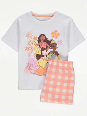 Disney Princess Pink Satin Shirt Pyjamas | Kids | George at ASDA