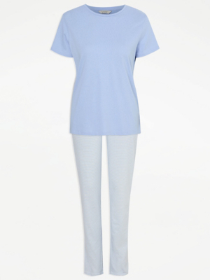 Light Blue Stripe Pyjamas Gift Set | Lingerie | George at ASDA