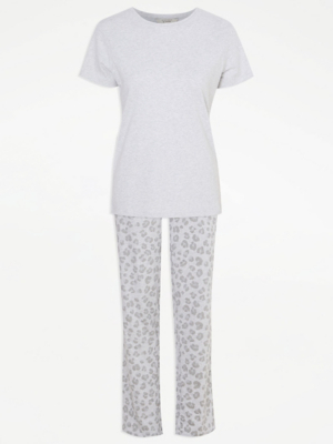 Grey Leopard Print Pyjamas Gift Set | Lingerie | George at ASDA