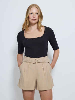 Camel Belted Paper Bag Shorts | Women | George at ASDA