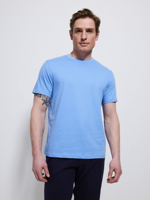 Aqua Crew Neck T-Shirt | Men | George at ASDA
