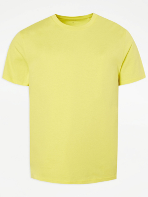 Yellow Crew Neck T-Shirt | Men | George at ASDA