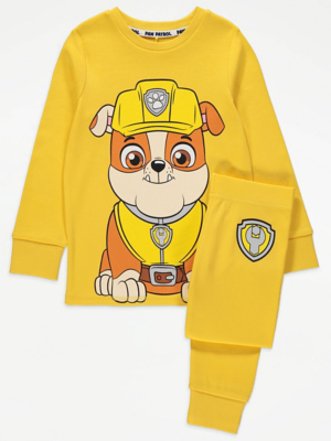PAW Patrol Rubble Yellow Long Sleeve Pyjamas | Kids | George at ASDA