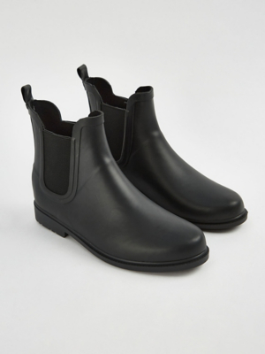 Black Matte Ankle Wellington Boots | Women | George at ASDA