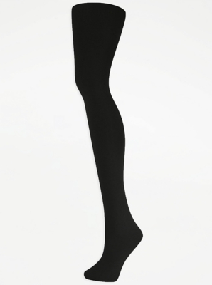 Black Fleece Lined Opaque Tights | Lingerie | George at ASDA
