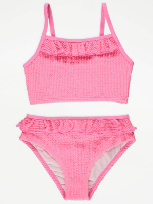 Family Of Striped Frill Bikini | Kids | George at ASDA