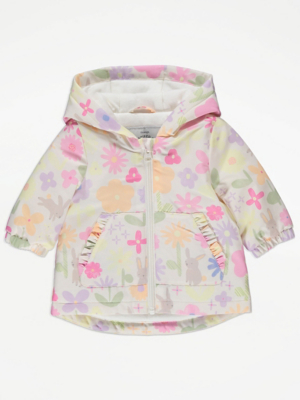 Pastel Floral Print Frilled Rain Mac | Baby | George at ASDA