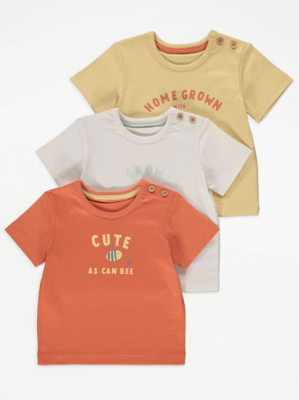 Garden Slogan T-Shirts 3 Pack | Baby | George at ASDA