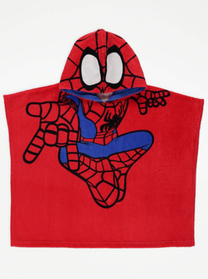Marvel Spider-Man Red Hooded Towel | Kids | George at ASDA