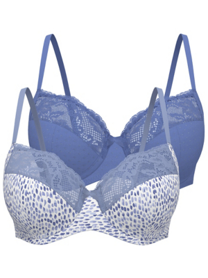Non Wired Lace Trim First Bras 2 Pack | Lingerie | George at ASDA