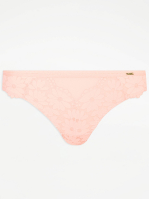 Entice Coral Floral Lace Thong | Lingerie | George at ASDA
