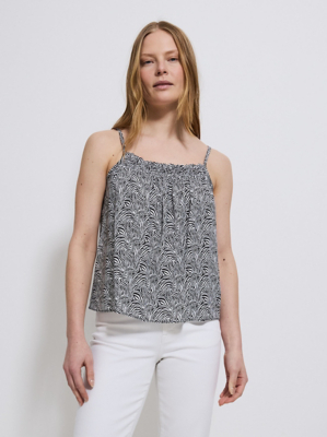 Blue Swirl Zebra Satin Cowl Cami Top | Women | George at ASDA