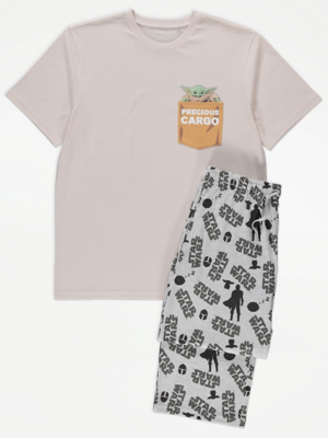 Star Wars The Mandalorian Grogu Short Sleeve Pyjamas | Men | George at ASDA