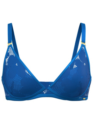 Entice Blue Floral Mesh Plunge Bra | Lingerie | George at ASDA