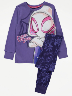 Marvel Ghost-Spider Purple Long Sleeve Pyjamas | Kids | George at ASDA