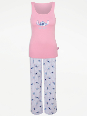 Disney Lilo & Stitch Pink Character Print Pyjamas | Women | George at ASDA