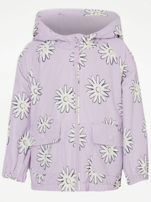 Lilac Daisy Lightweight Mac | Kids | George at ASDA