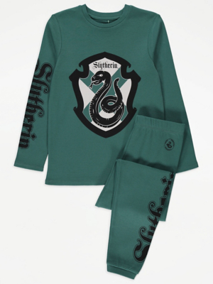 Harry Potter Slytherin Dark Green Long Sleeve Pyjamas | Kids | George ...