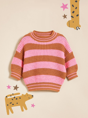 Little Angels Bright Striped Chunky Knitted Jumper | Baby | George at ASDA
