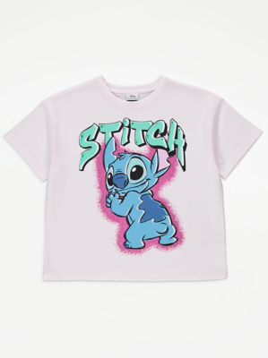 Disney Lilo & Stitch Light Pink Graphic T-Shirt | Kids | George at ASDA
