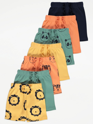 Cute Animal Shorts 7 Pack | Baby | George at ASDA