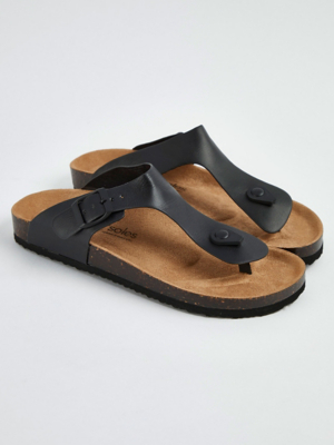 Black Squidgy Toe Post Sliders | Women | George at ASDA