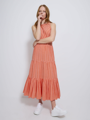 Red Striped Sleeveless Midi Dress | Women | George at ASDA