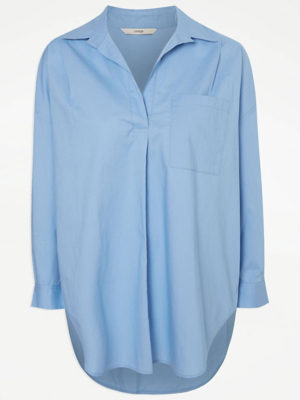 Blue Popover Long Sleeve Blouse | Women | George at ASDA