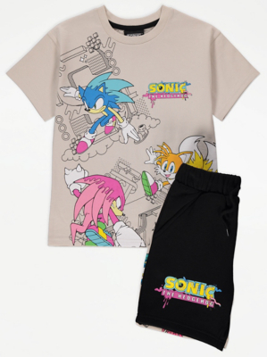 Sonic The Hedgehog T-Shirt and Shorts Outfit | Kids | George at ASDA