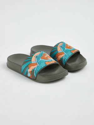 Khaki Dinosaur Sliders | Kids | George at ASDA