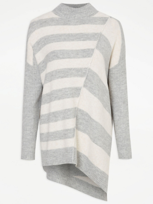 Striped Asymmetric Slouchy Jumper | Women | George at ASDA