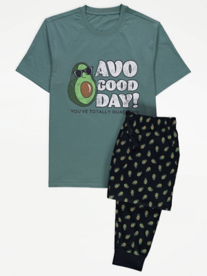 Avocado Short Sleeve Pyjamas | Men | George at ASDA